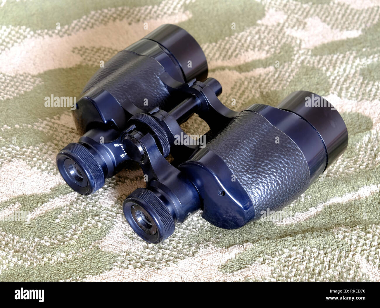 Vintage English military Porro prism black color military binoculars on ...
