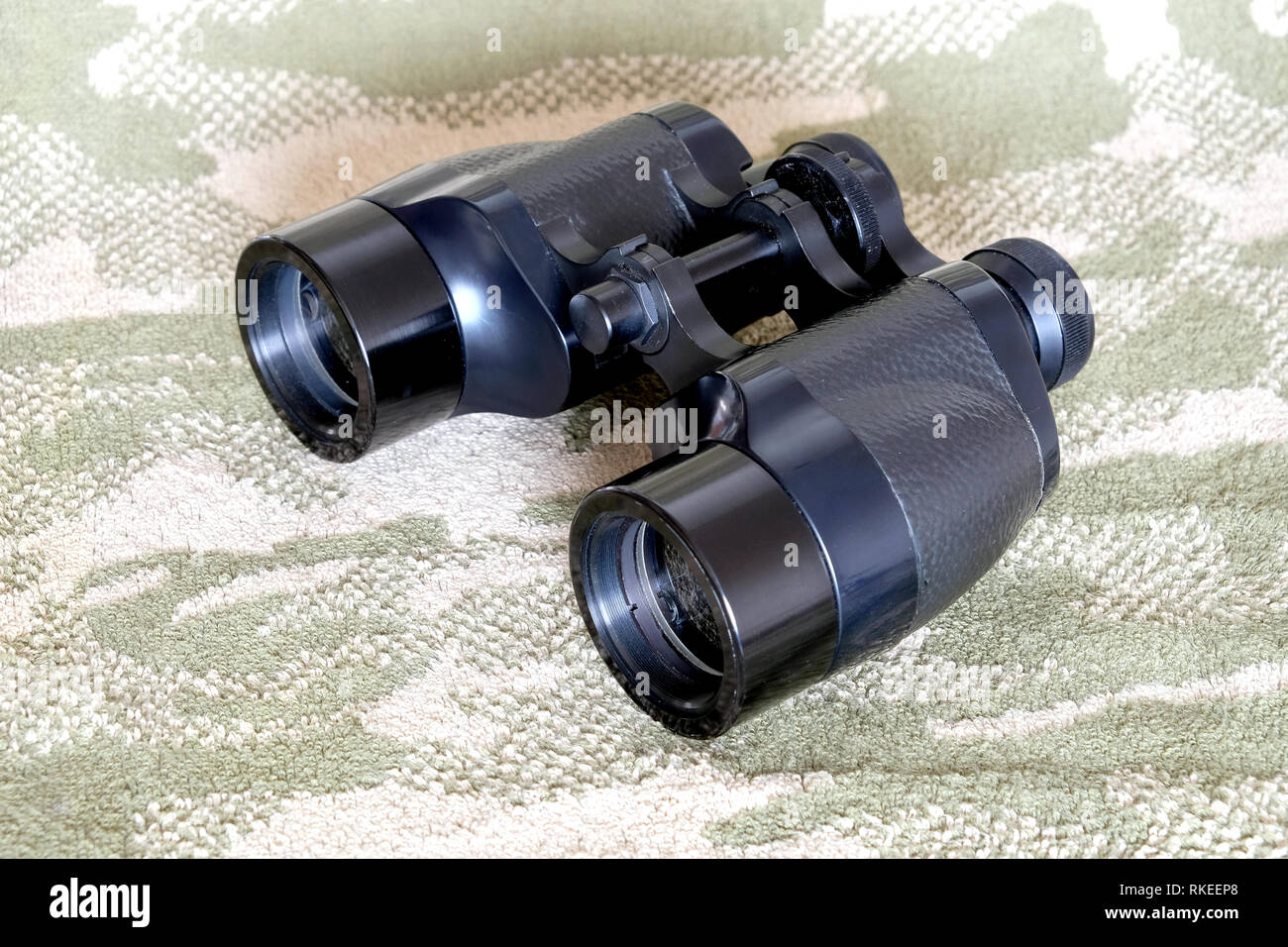 Vintage English military Porro prism black color military binoculars on ...