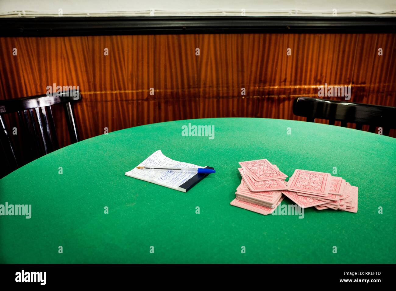 Playing Card On Green Table High Resolution Stock Photography and ...