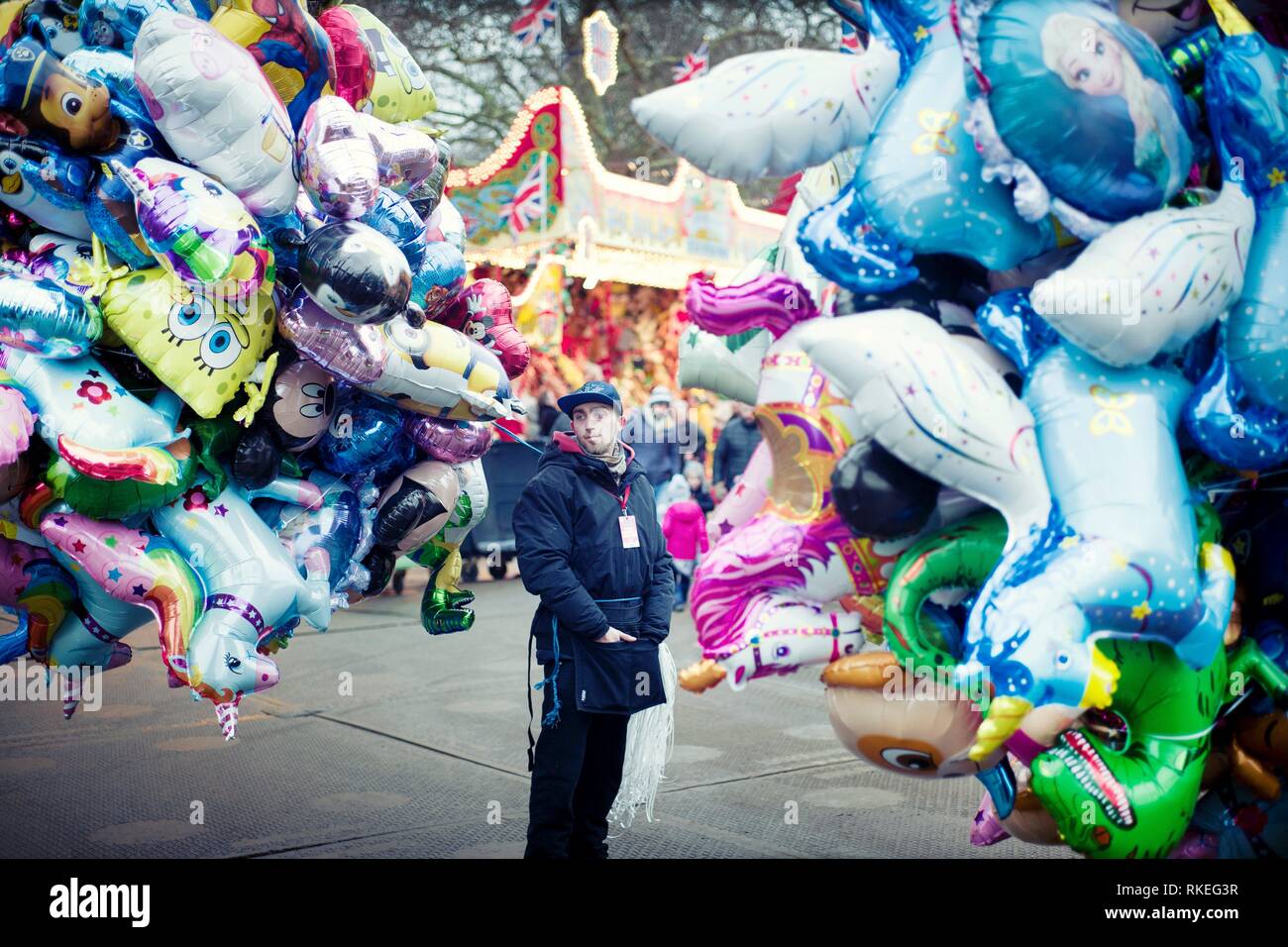 Man selling balloons hi-res stock photography and images - Alamy