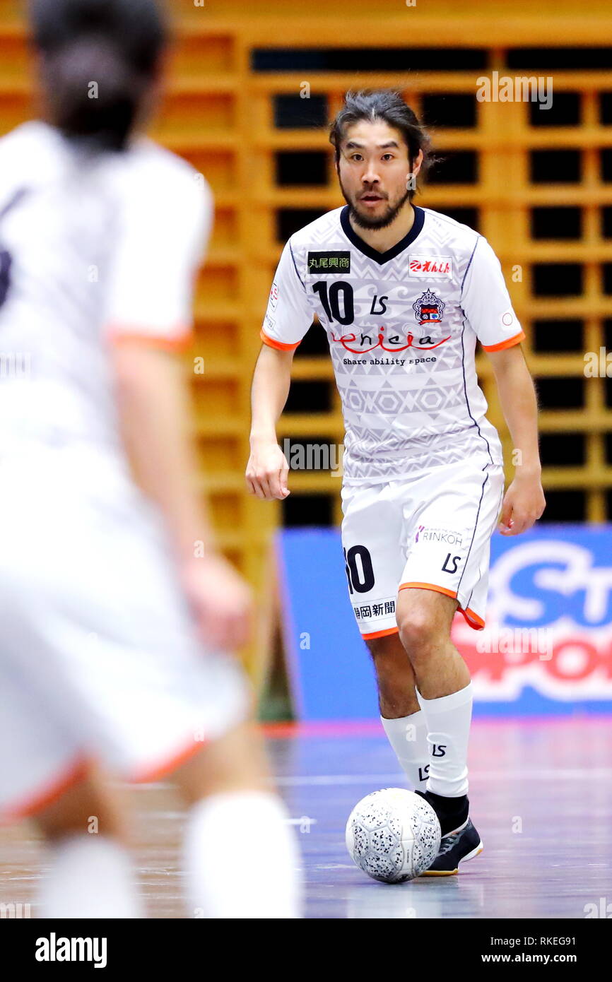 Komazawa indoor ball sports field, Tokyo, Japan. 10th Feb, 2019. Tomoki Tanaka (Agleymina ...
