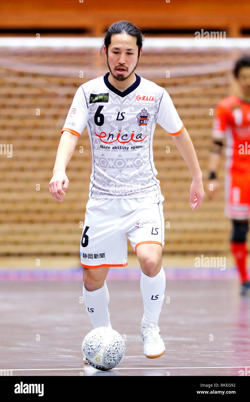 Komazawa indoor ball sports field, Tokyo, Japan. 10th Feb, 2019. Hirotaku Hagiwara (Agleymina ...