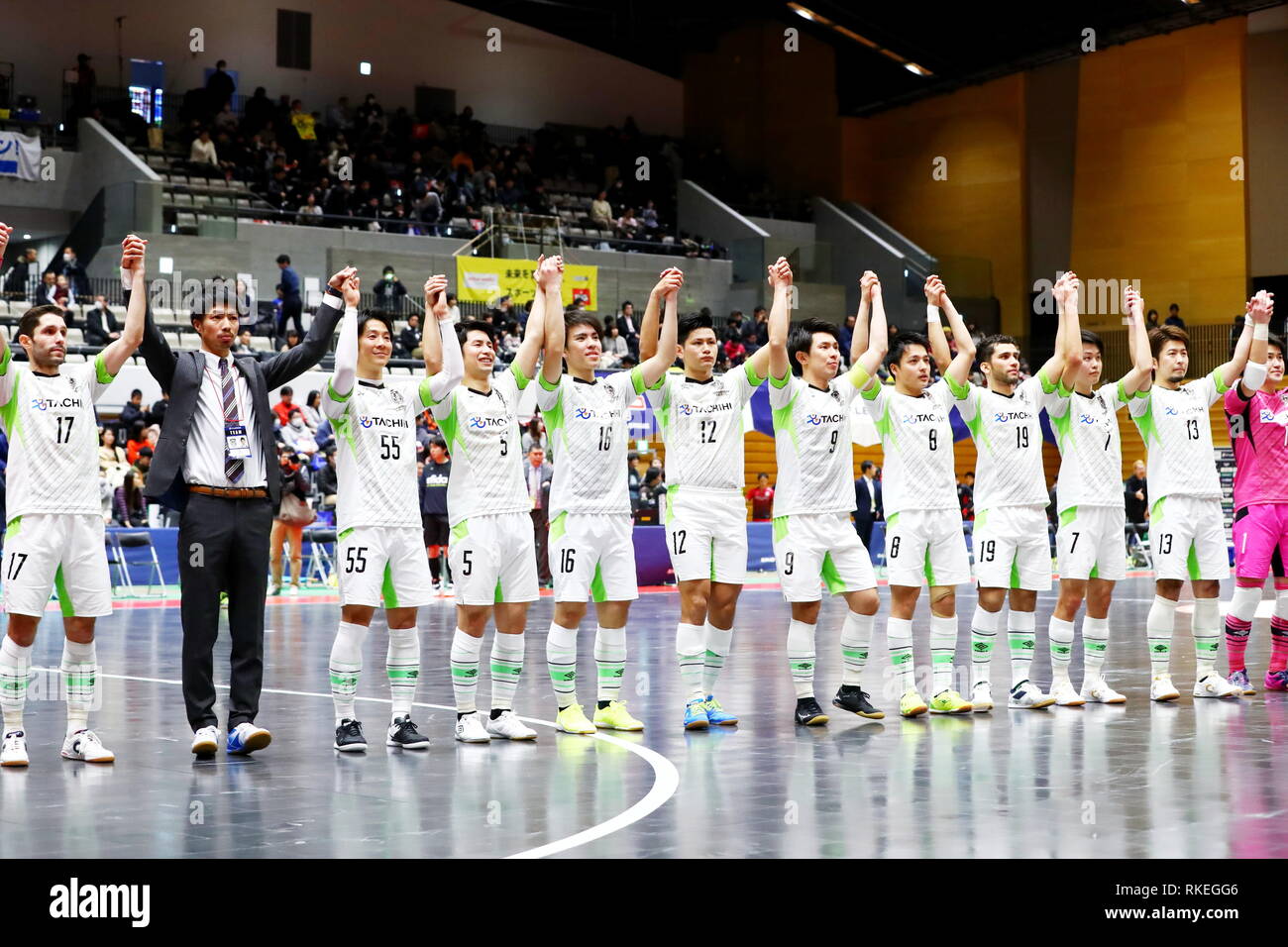Komazawa indoor ball sports field, Tokyo, Japan. 10th Feb, 2019. FC ...