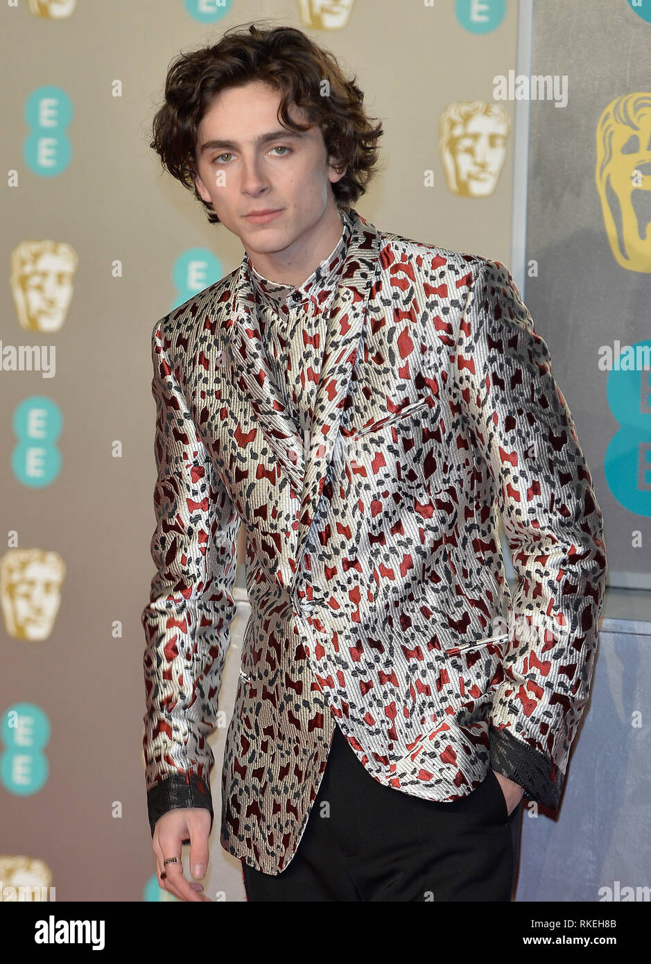 LONDON, UK - FEBRUARY 10: Timothée Chalamet at the 72nd British Academy ...