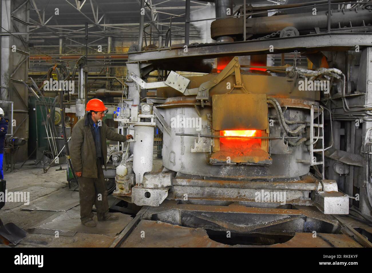 Steelworks and tube rolling mill on November 26, 2018 in Kryvyi Rih ...