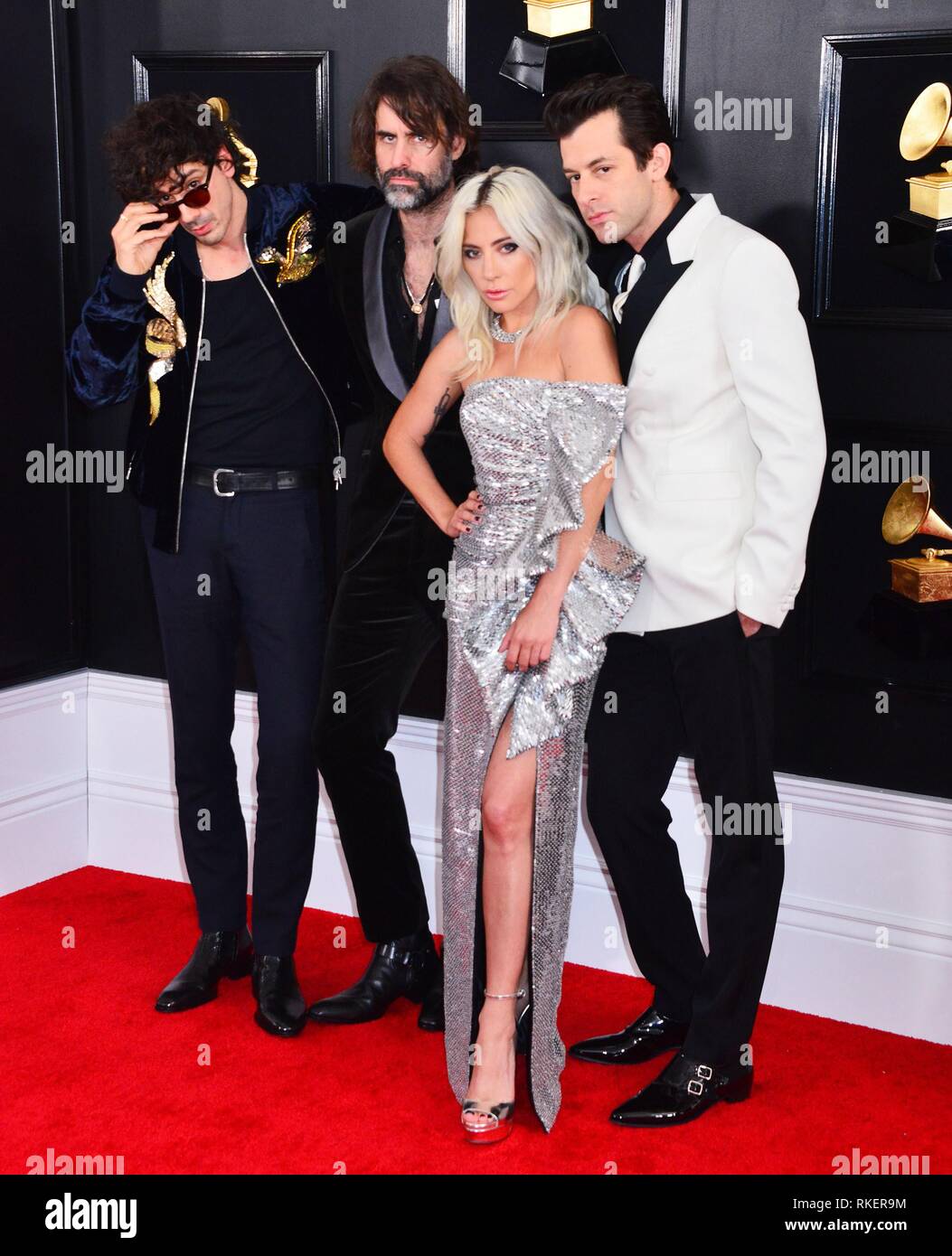 Anthony Rossomando, Lady Gaga, Andrew Wyatt, Mark Ronson at arrivals ...