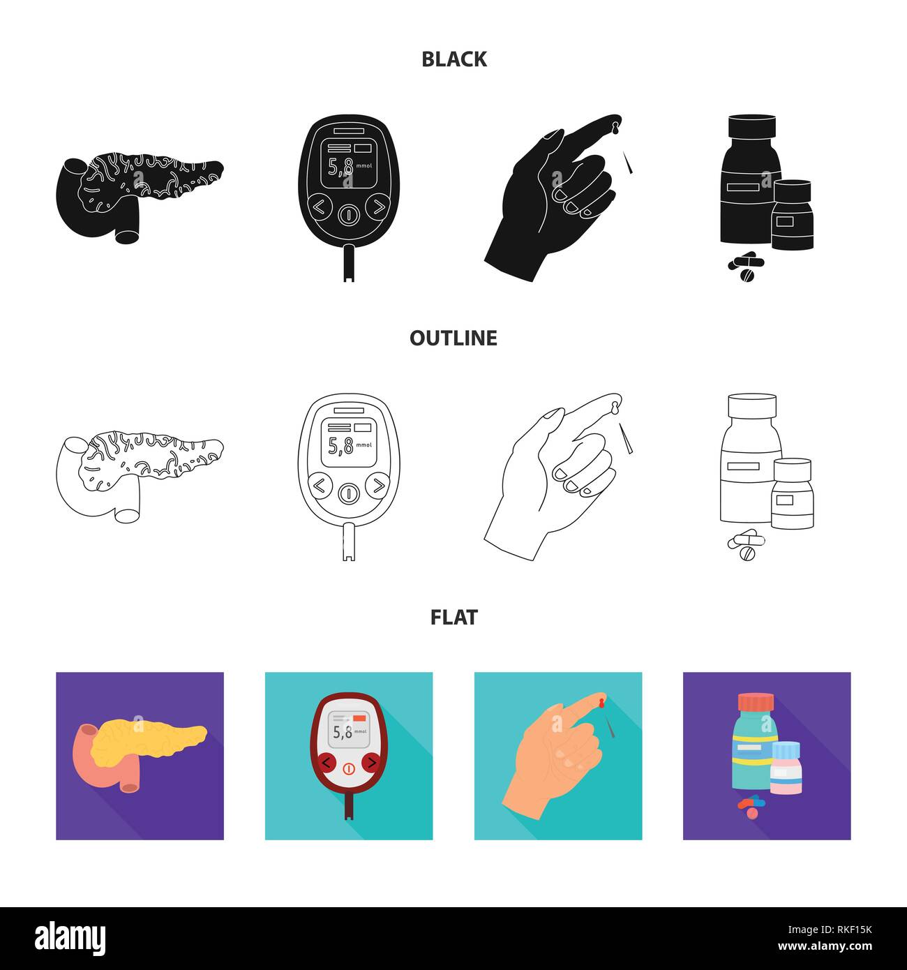 pancreas,glucometer,analysis,bottle,organ,measuring,blood,pill,anatomy ...