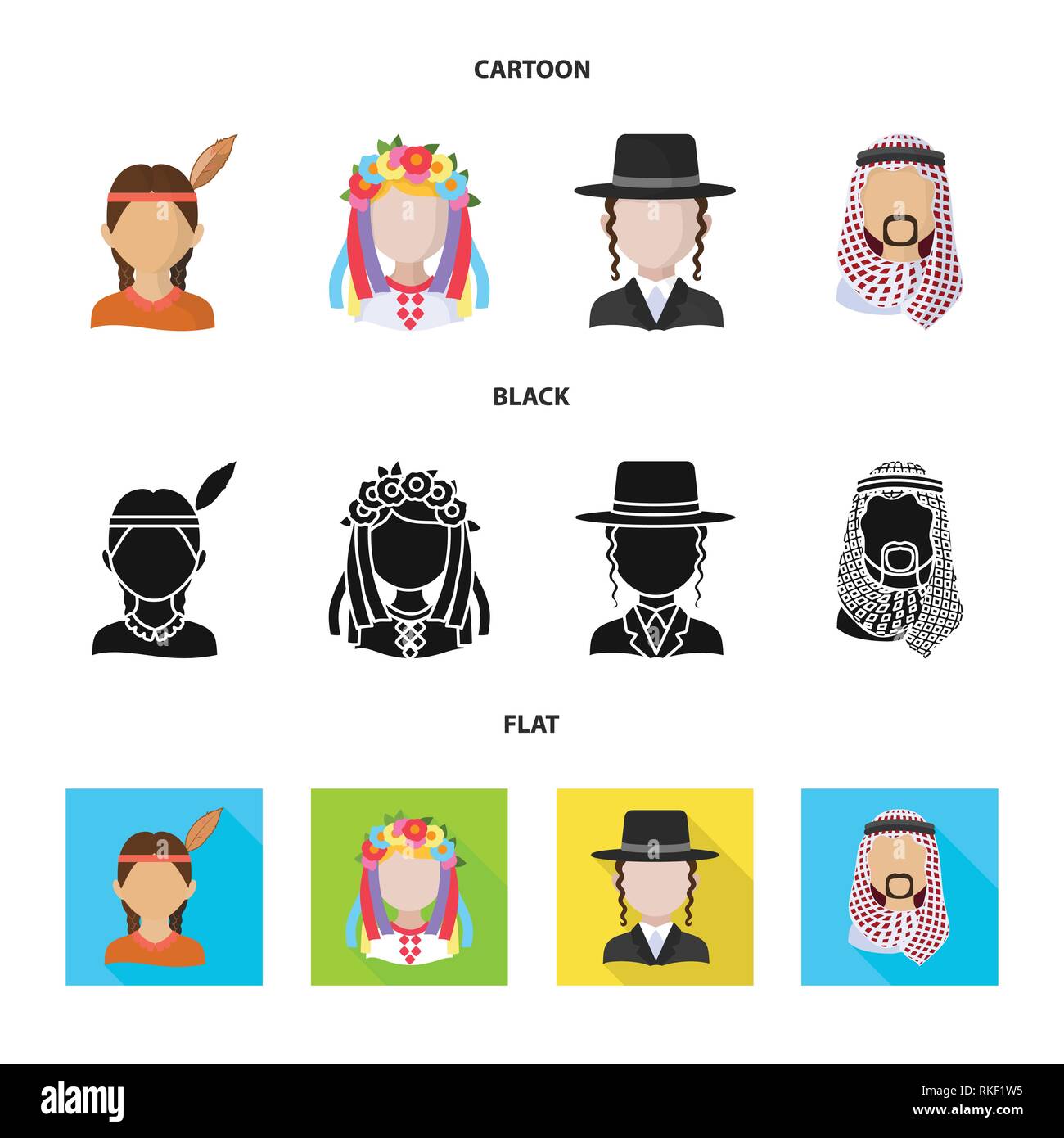 Vector design of imitator and resident icon. Set of imitator and ...