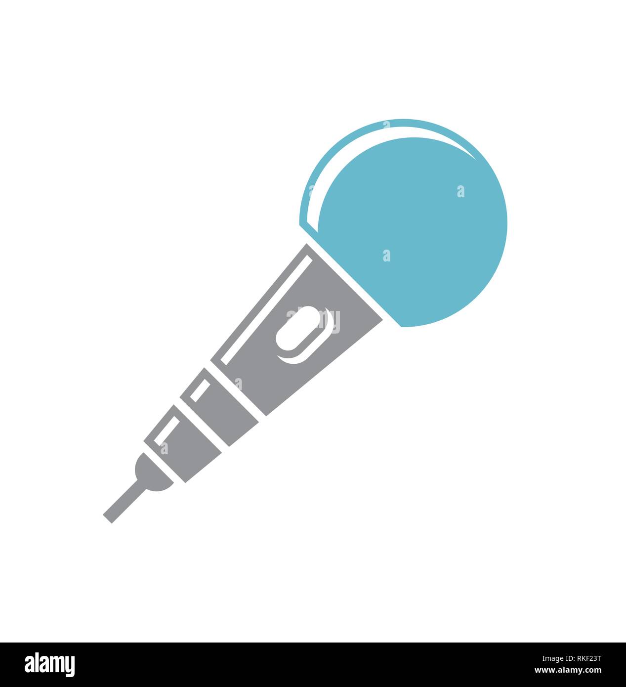 Microphone icon on white background for graphic and web design, Modern ...