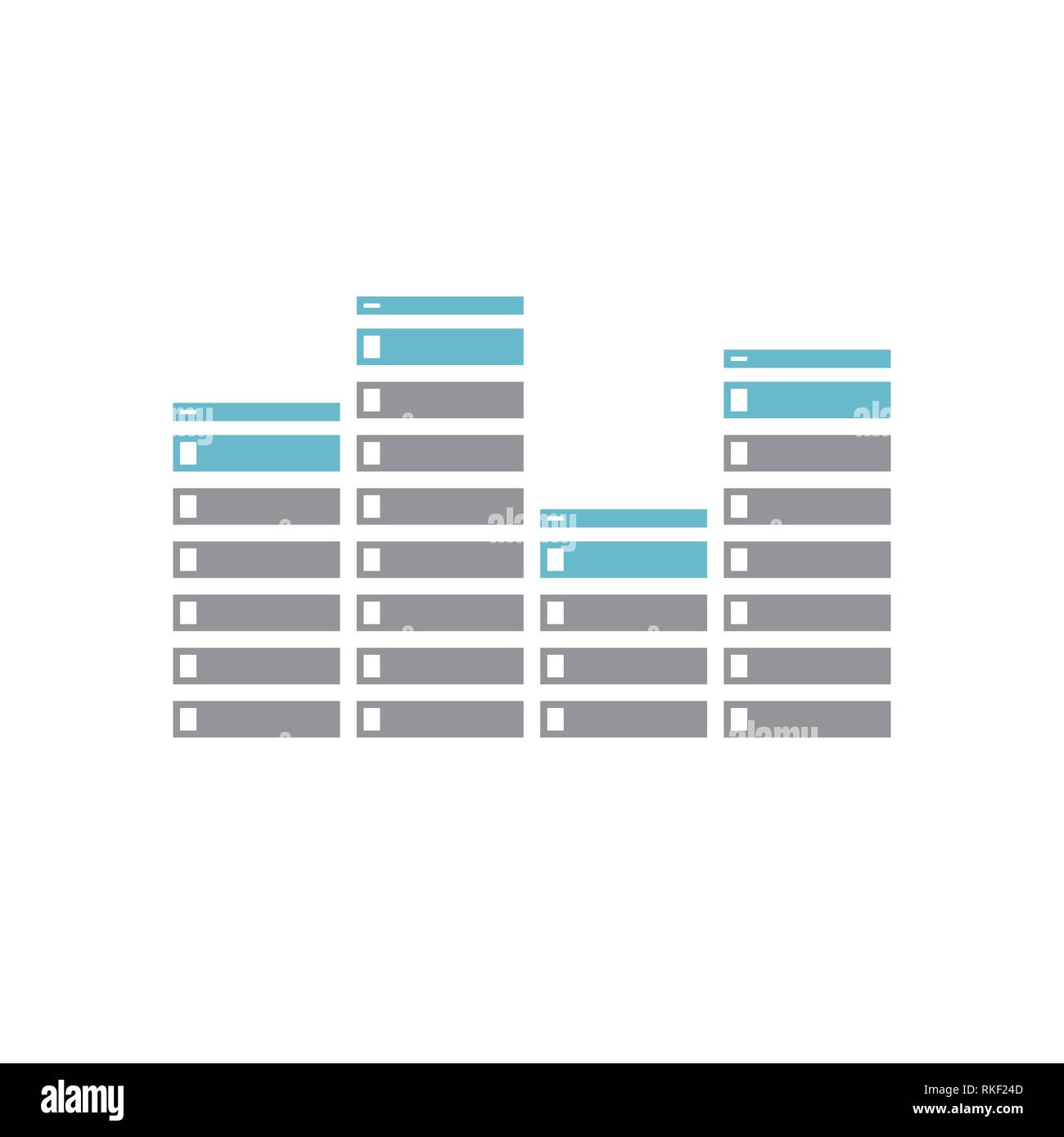 Equalizer icon on white background for graphic and web design, Modern simple vector sign ...