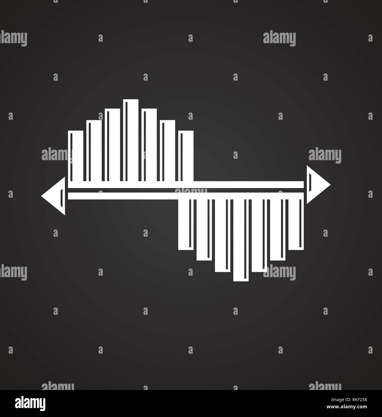 Equalizer icon on black background for graphic and web design, Modern ...