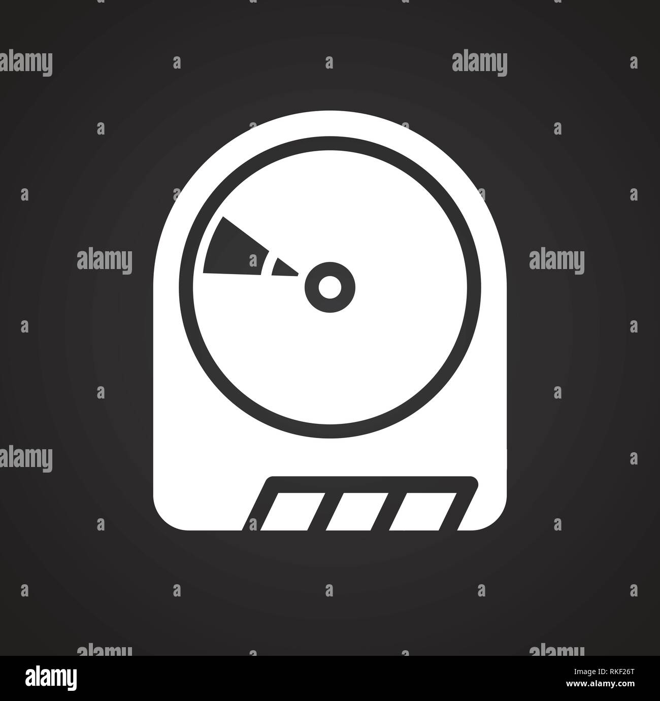 Disc player icon on black background for graphic and web design, Modern ...