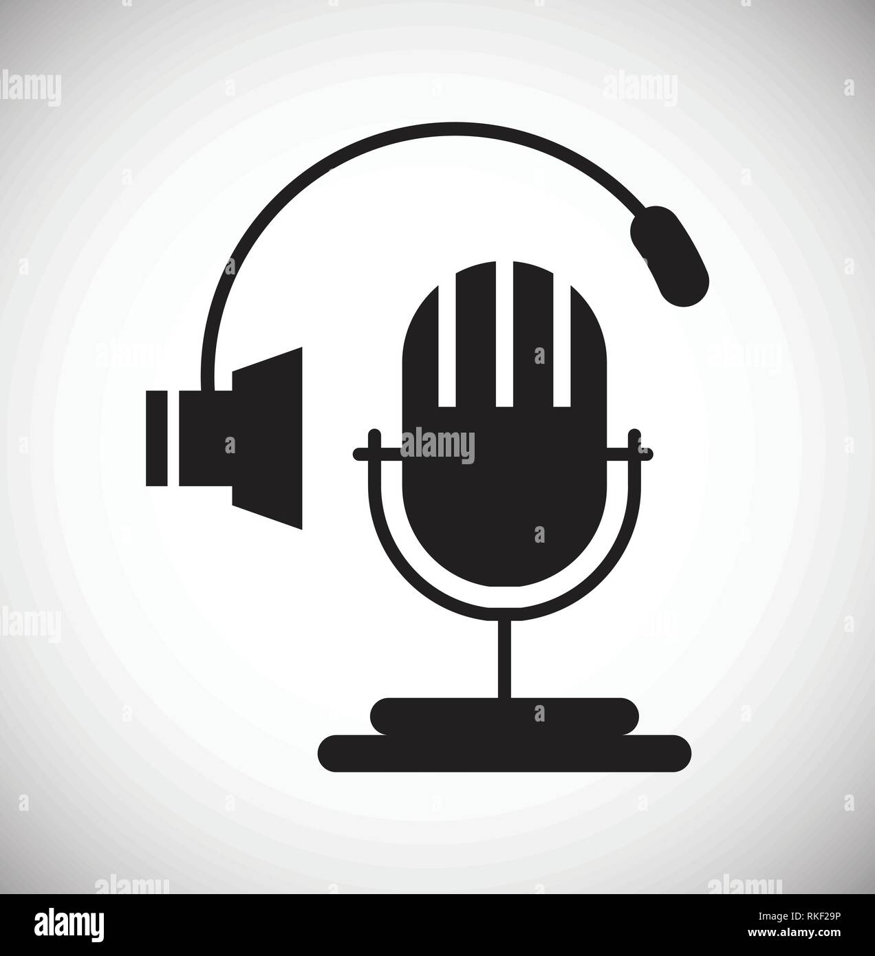 Microphone icon on white background for graphic and web design, Modern ...