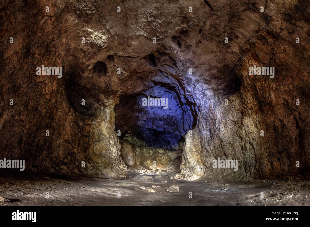 Devetashka cave near Lovech, Bulgaria. Cave formation, tourist ...