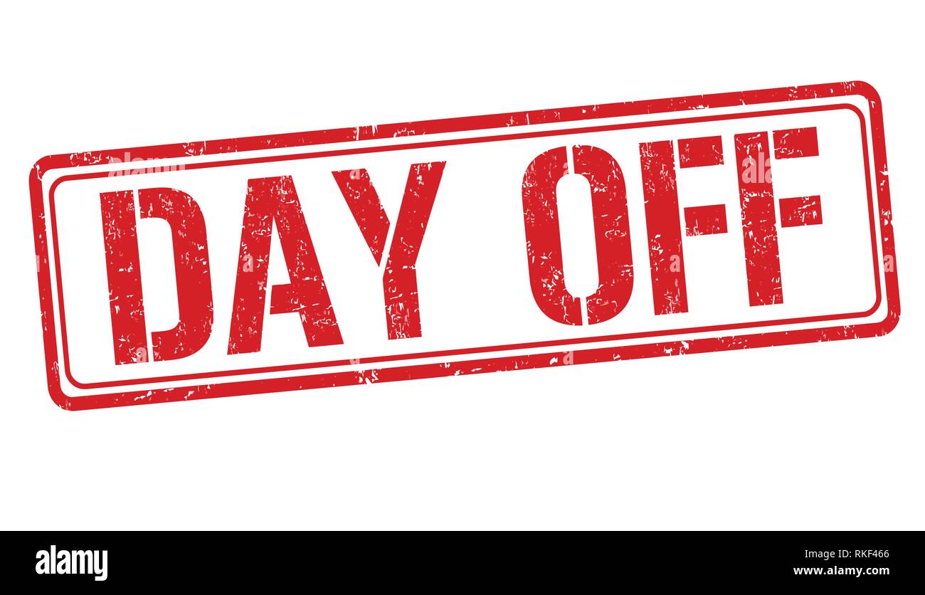 Day off sign or stamp on white background, vector illustration Stock ...
