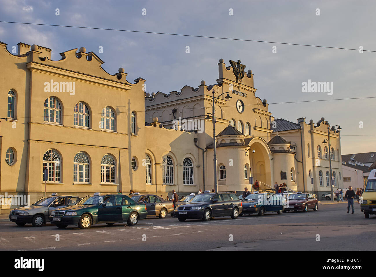 Lublin, Poland - September 3, 2006: People at main railroad station of ...