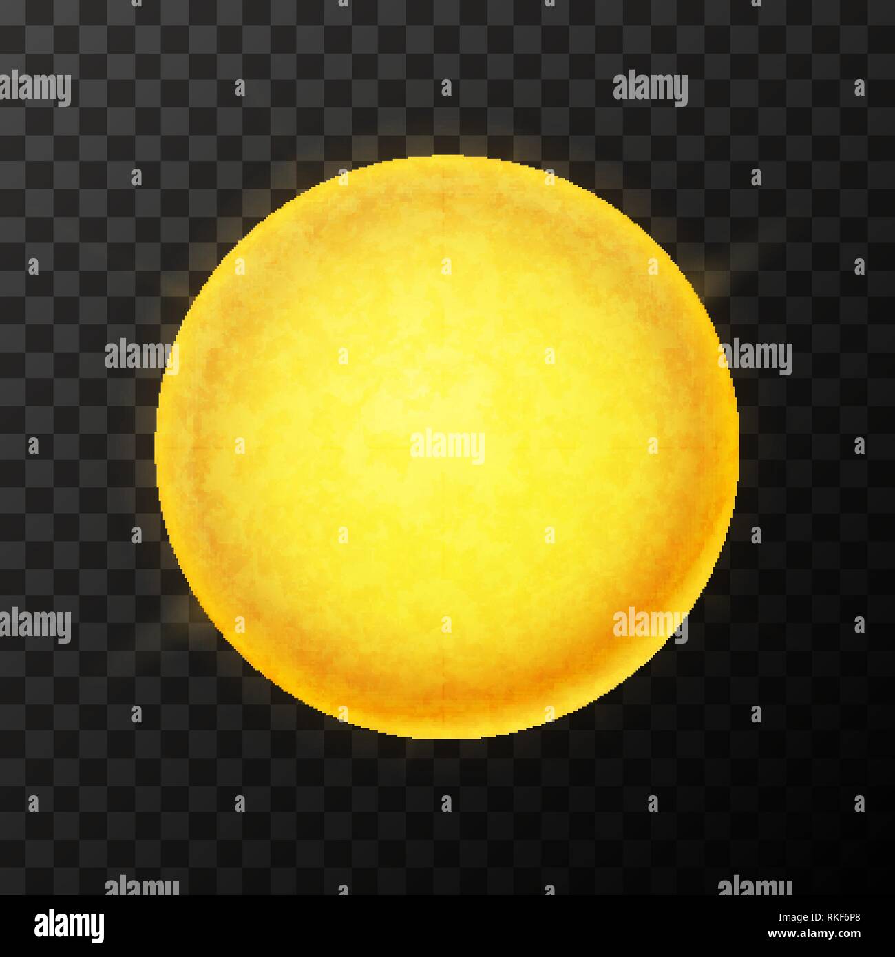 Bright yellow sun star with glowing and texture on transparent ...