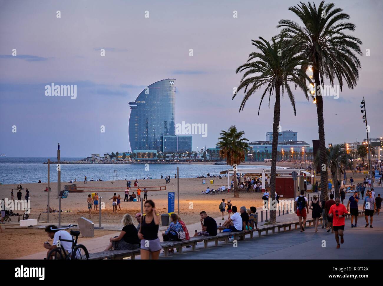 Barcelona barceloneta beach hi-res stock photography and images - Alamy