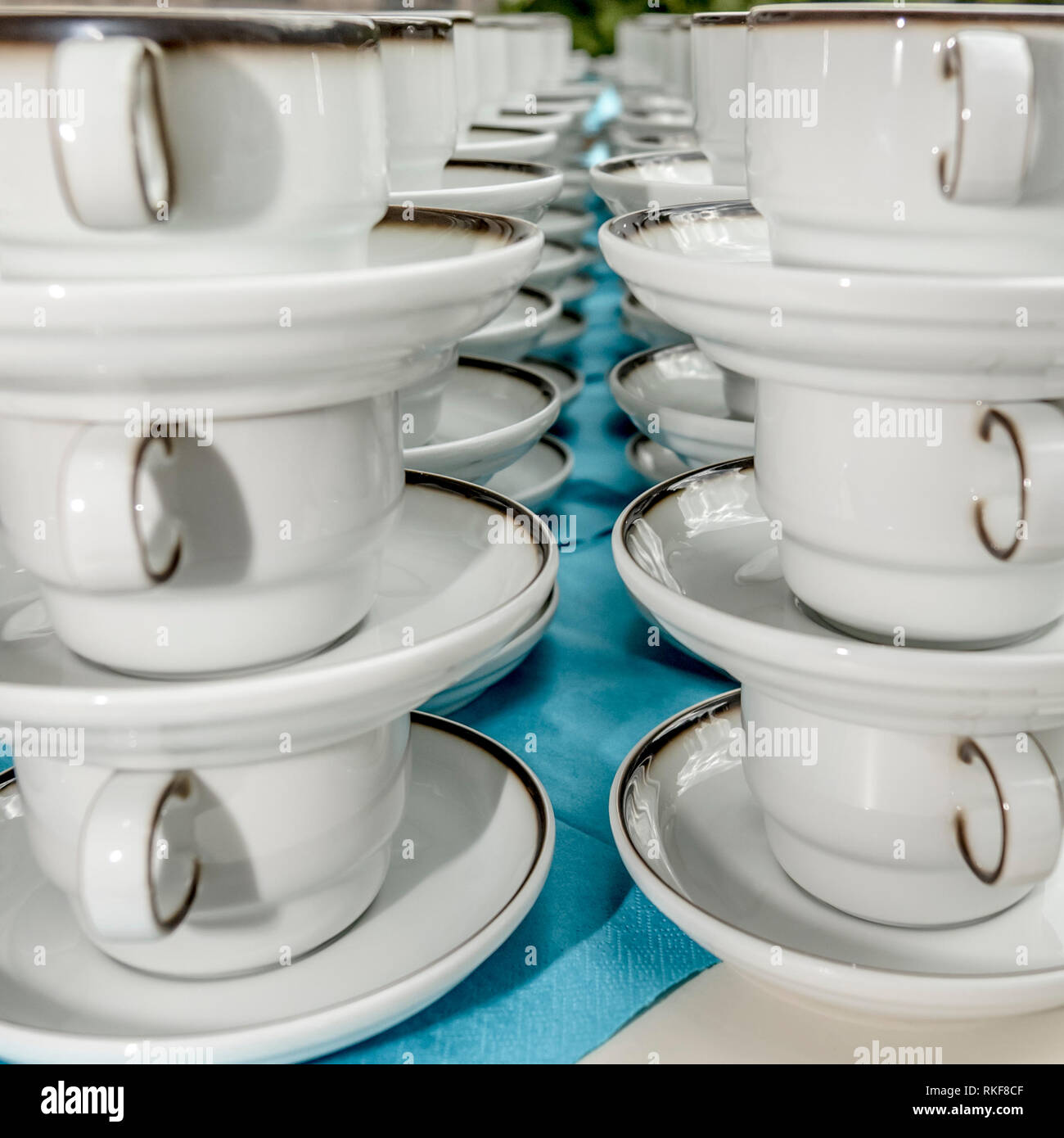 Stacked tea cups plates hi-res stock photography and images - Alamy