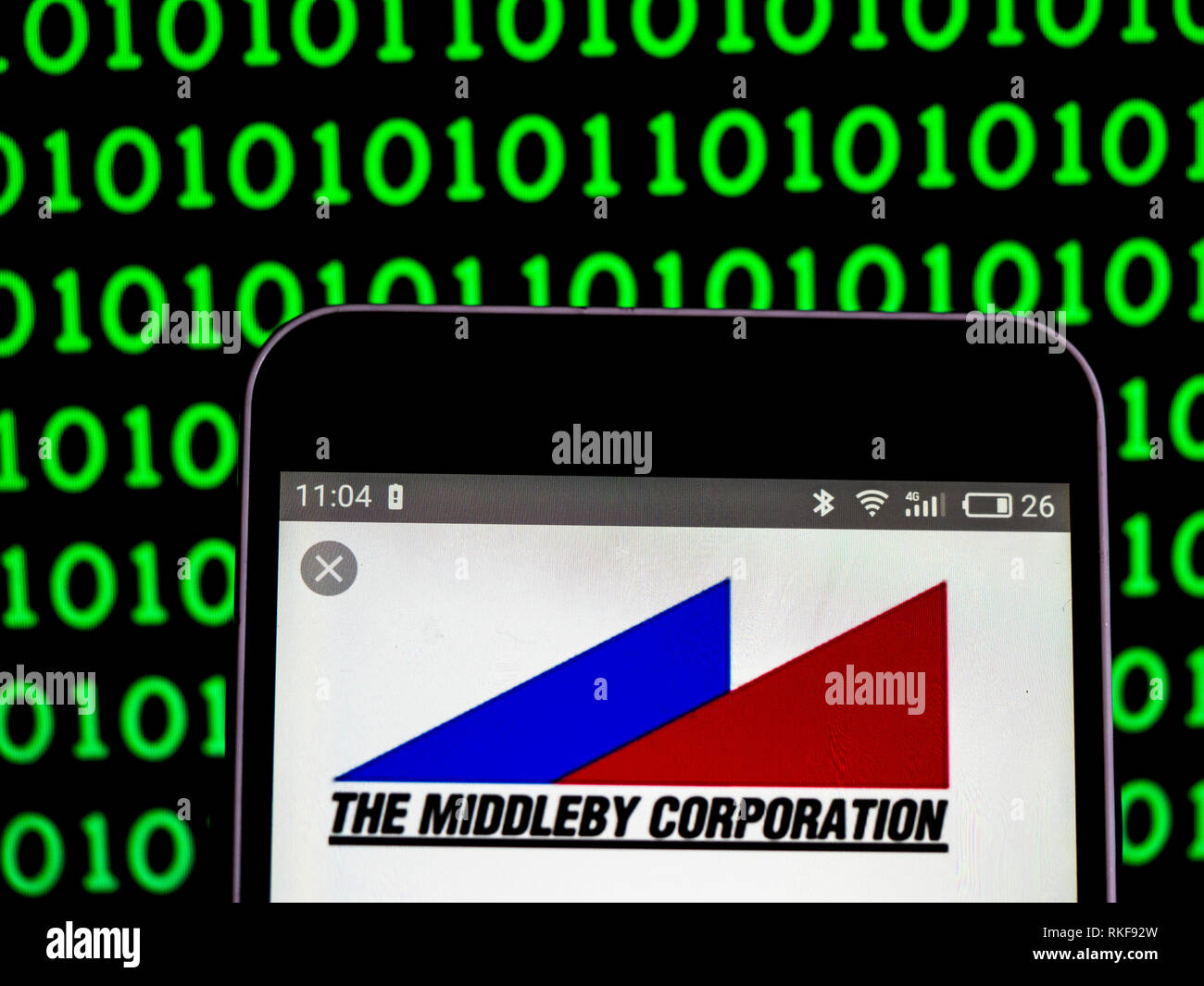 Middleby Corporation Commercial company logo seen displayed on smart ...