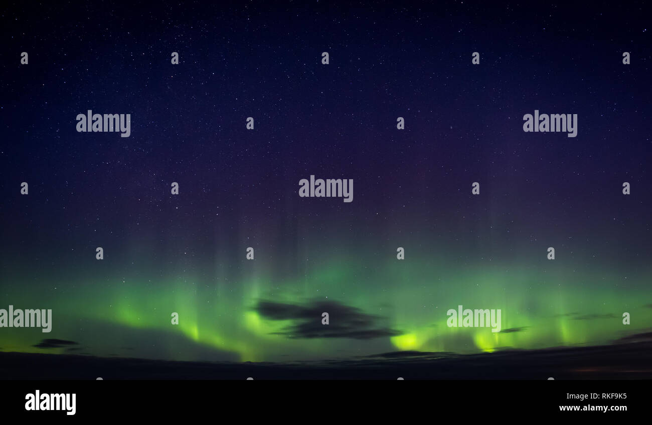 North lights Aurora Borealis seen from Atlantic Ocean Road ...