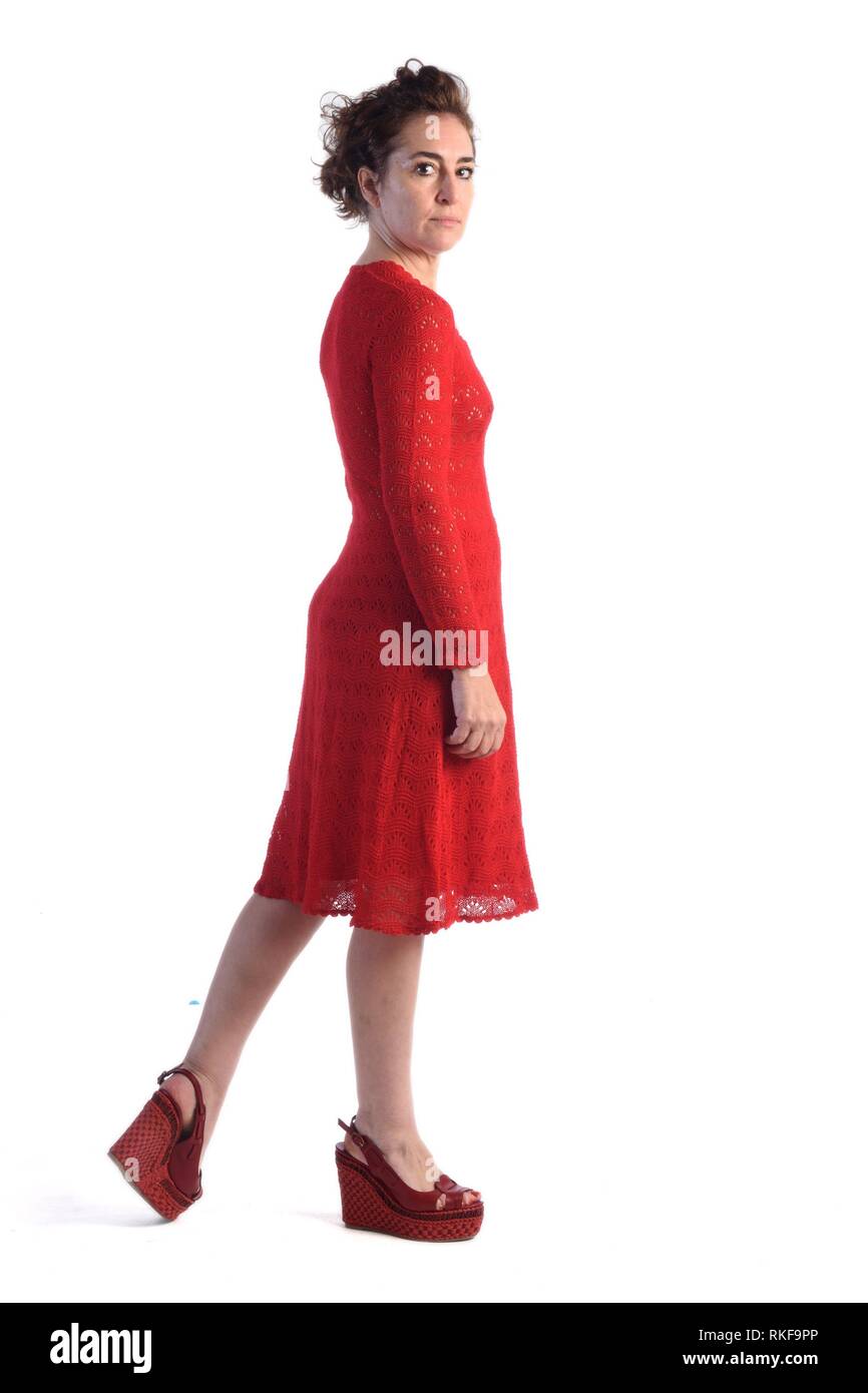 Red side profile woman face Cut Out Stock Images & Pictures - Alamy