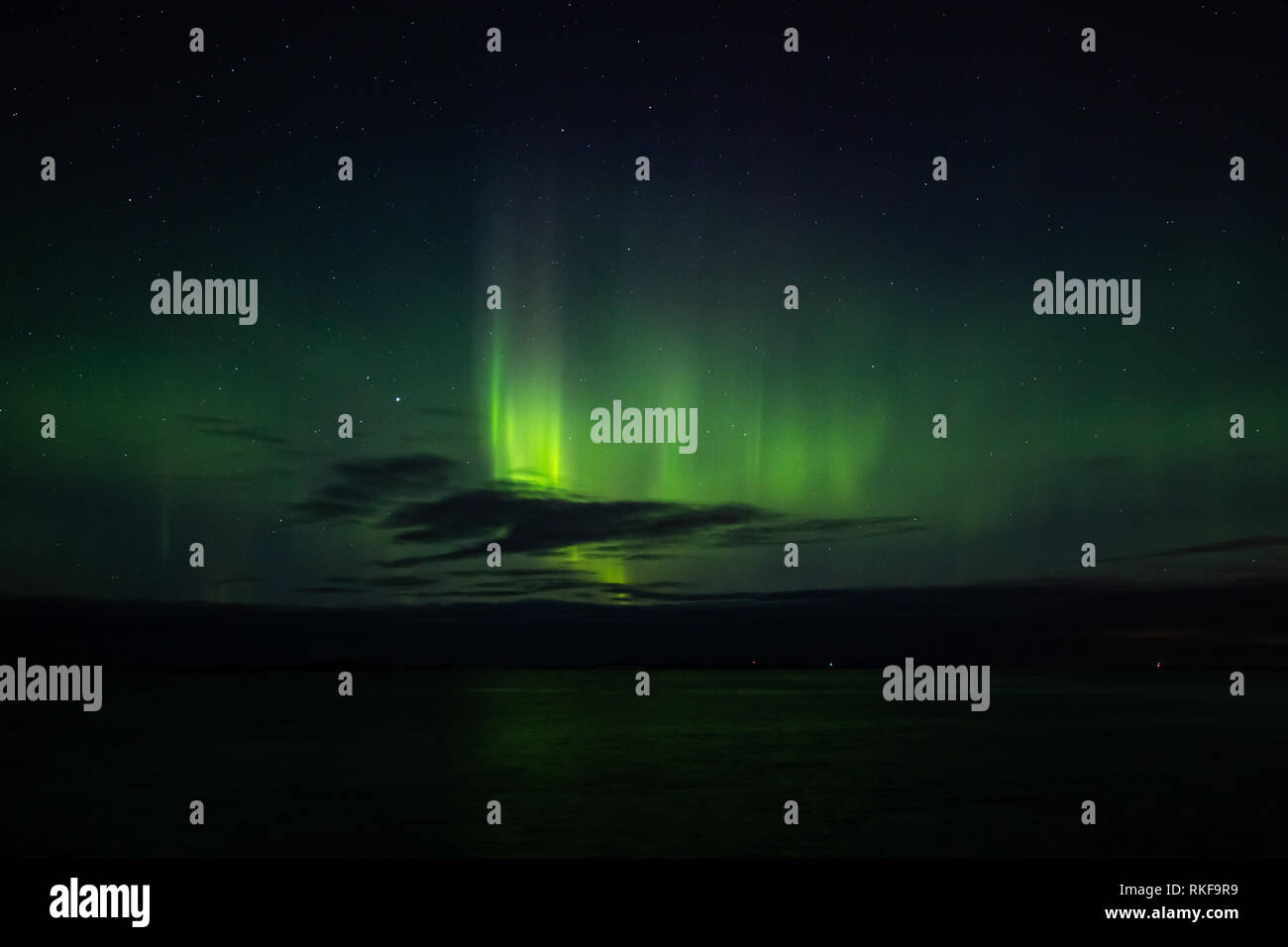 North lights Aurora Borealis seen from Atlantic Ocean Road ...