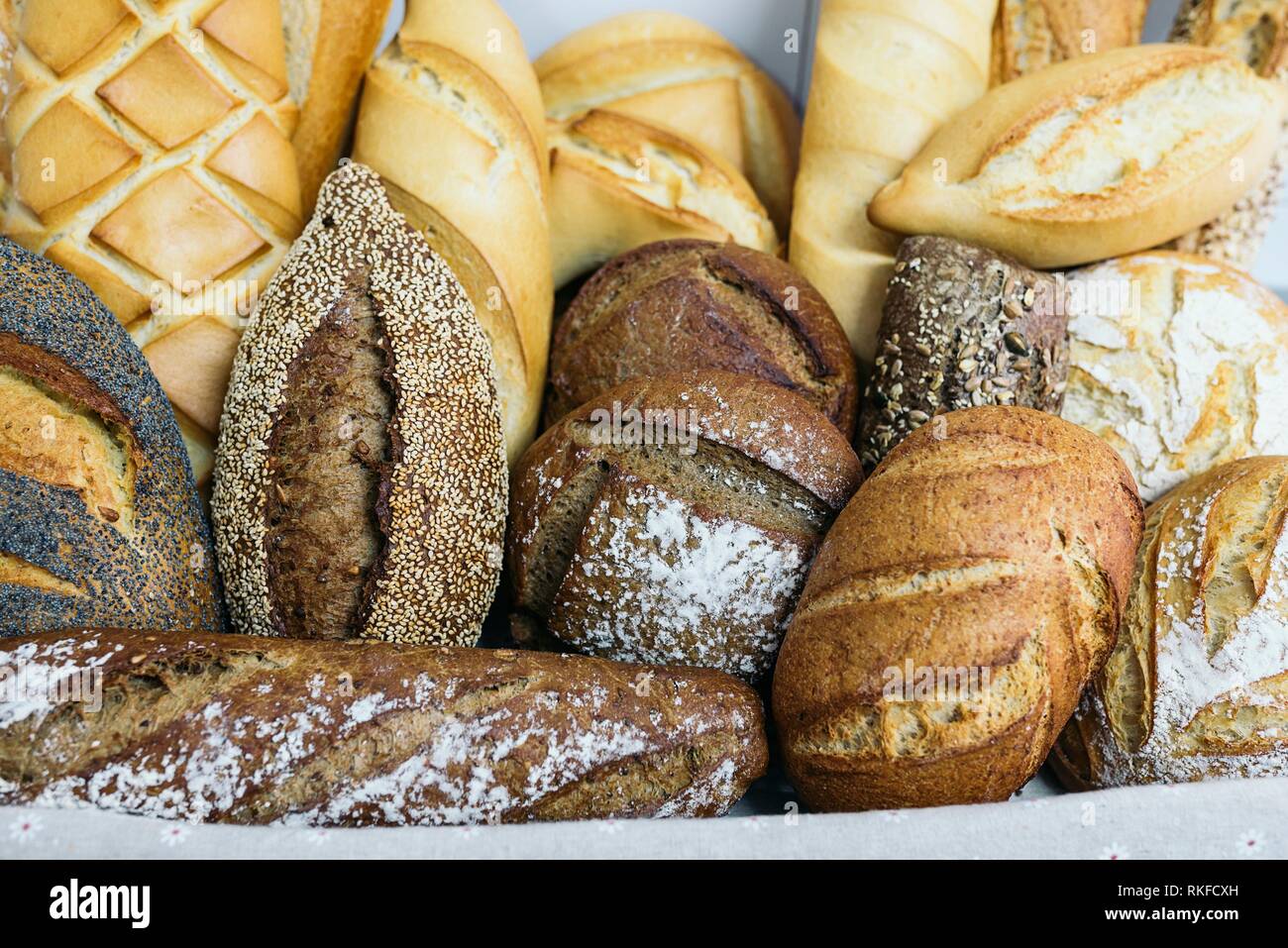 Mixed grain bread roll hi-res stock photography and images - Alamy