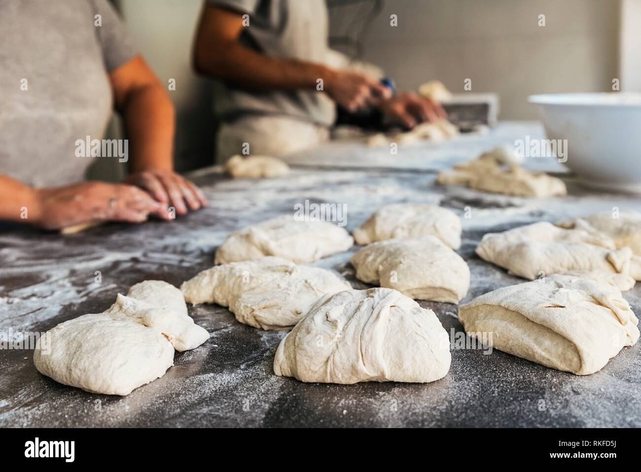 Baker Kneading Dough
