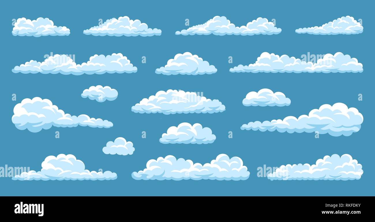 Set of cartoon clouds Stock Vector Image & Art - Alamy