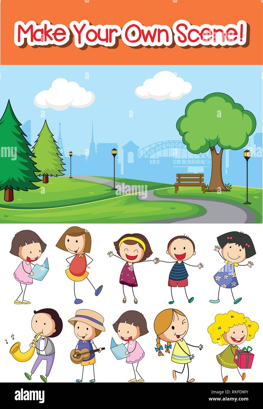 Make your own scene illustration Stock Vector Image & Art - Alamy