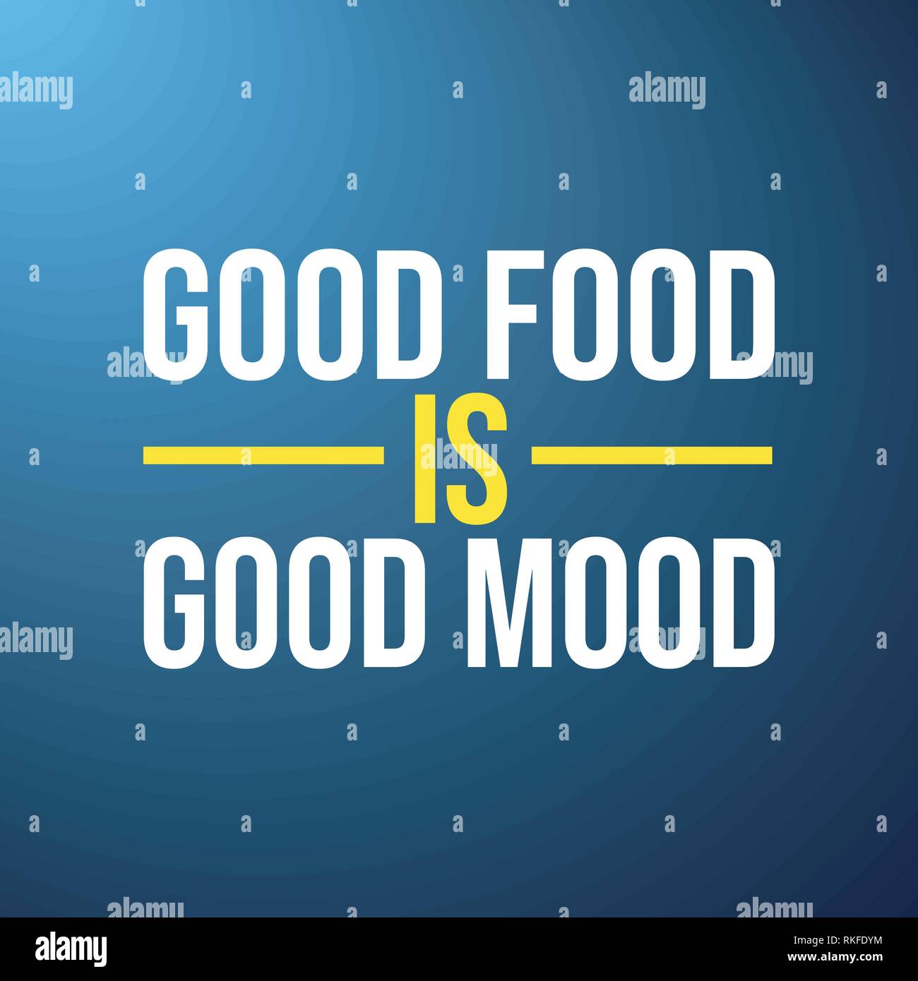 good food is good mood. Life quote with modern background vector ...