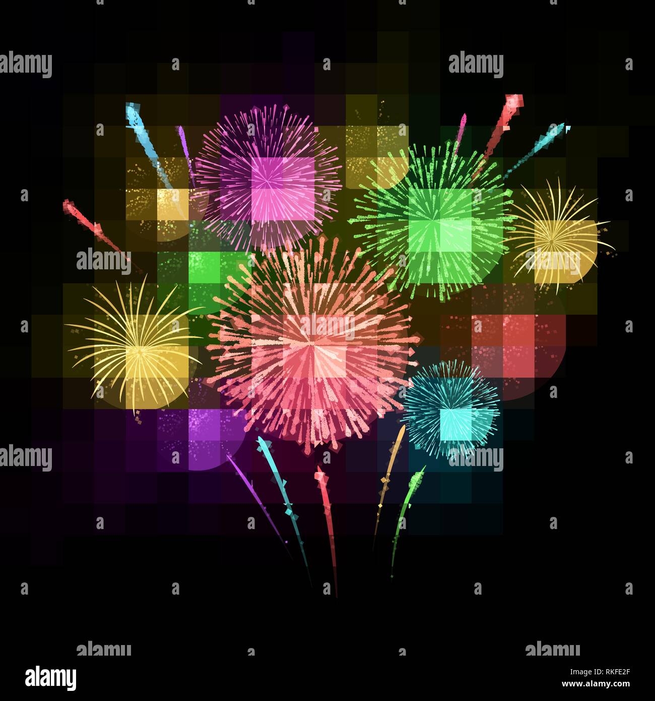 Festival firework. Colorful carnival fireworks holiday background ...