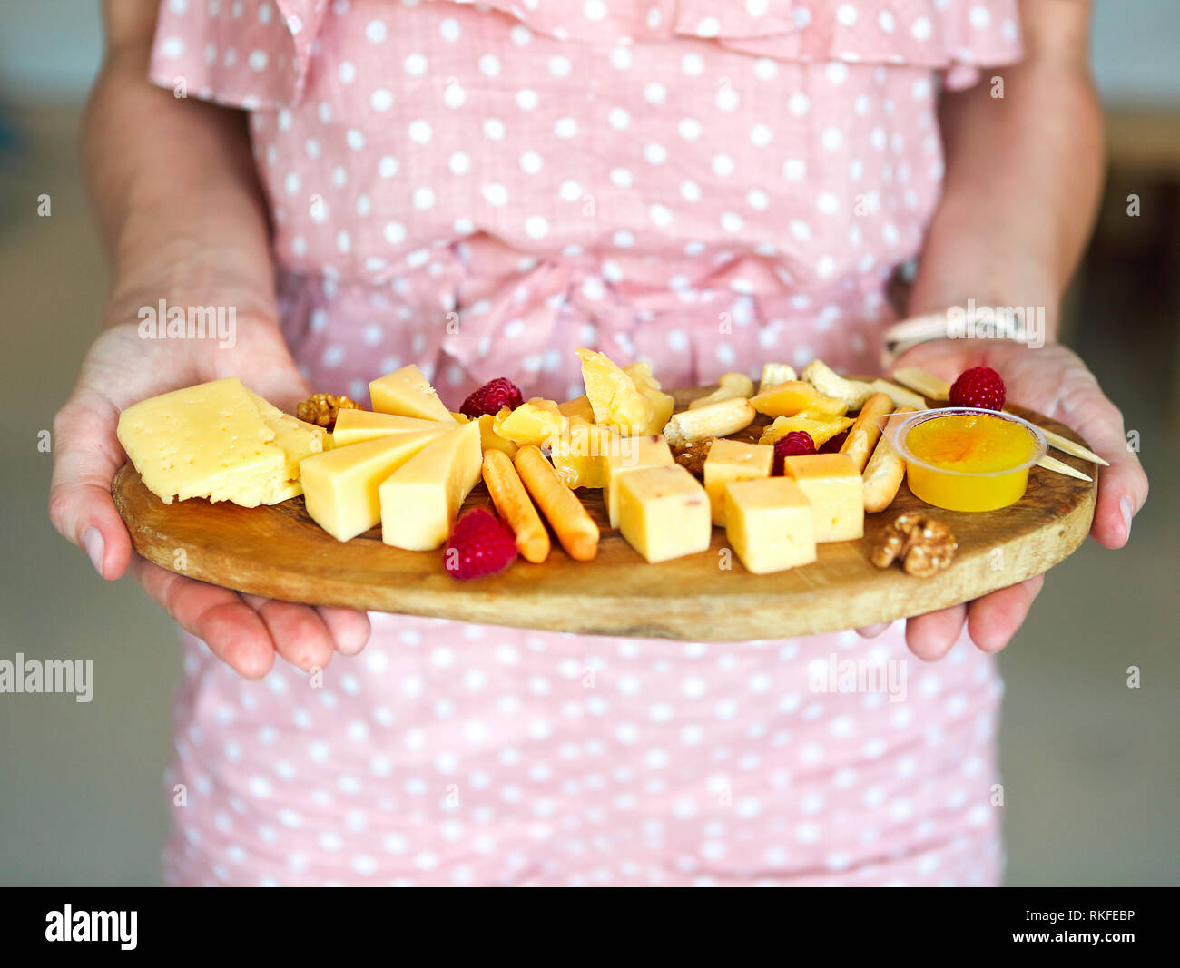 Summer fruit and cheese plater close up hi-res stock photography and ...