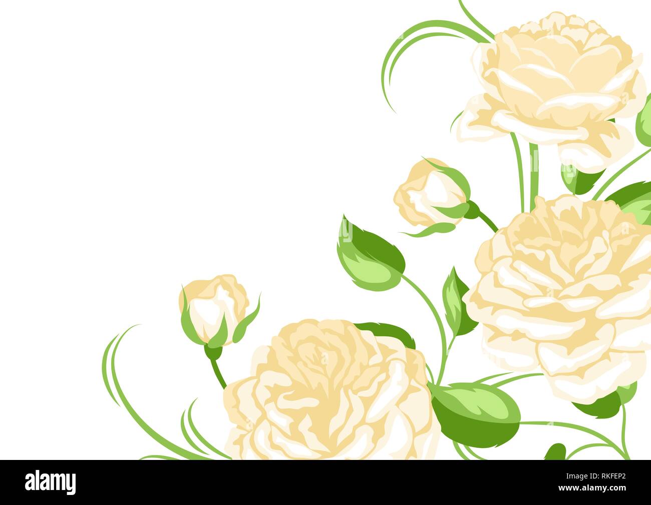Beautiful yellow roses bouquet Stock Vector Images - Alamy