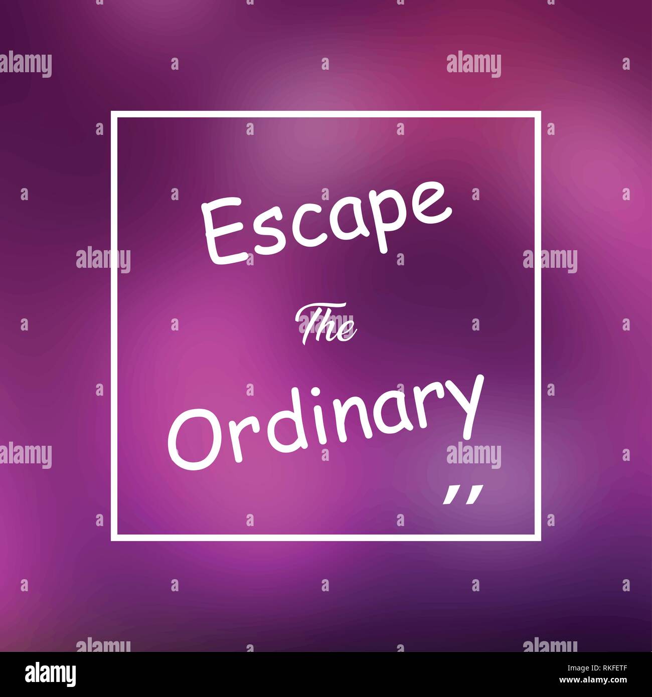 escape the ordinary. Life quote with modern background vector Stock ...