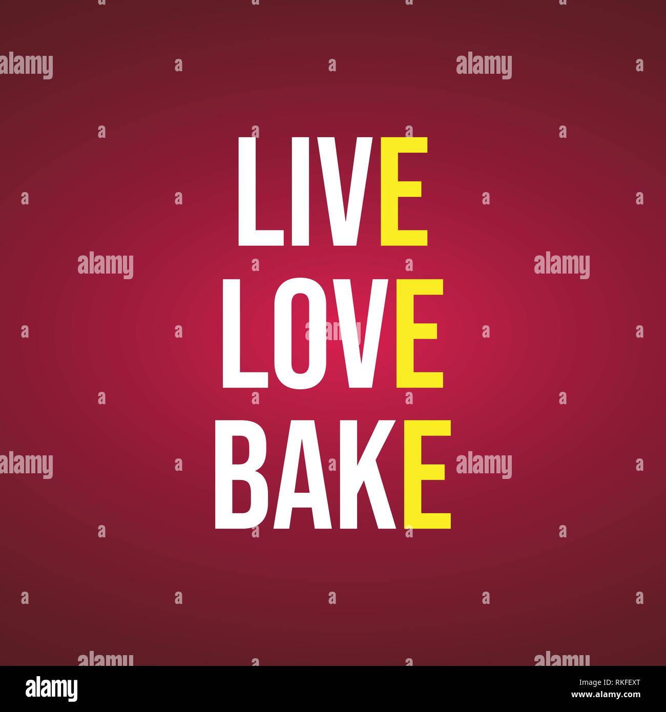 live love bake. Love quote with modern background vector Stock Vector ...