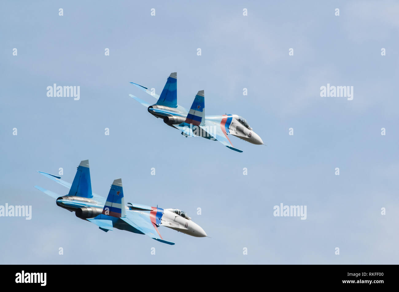 Moscow, Russia - February 23, 2010: Airshow at the airport near Moscow ...