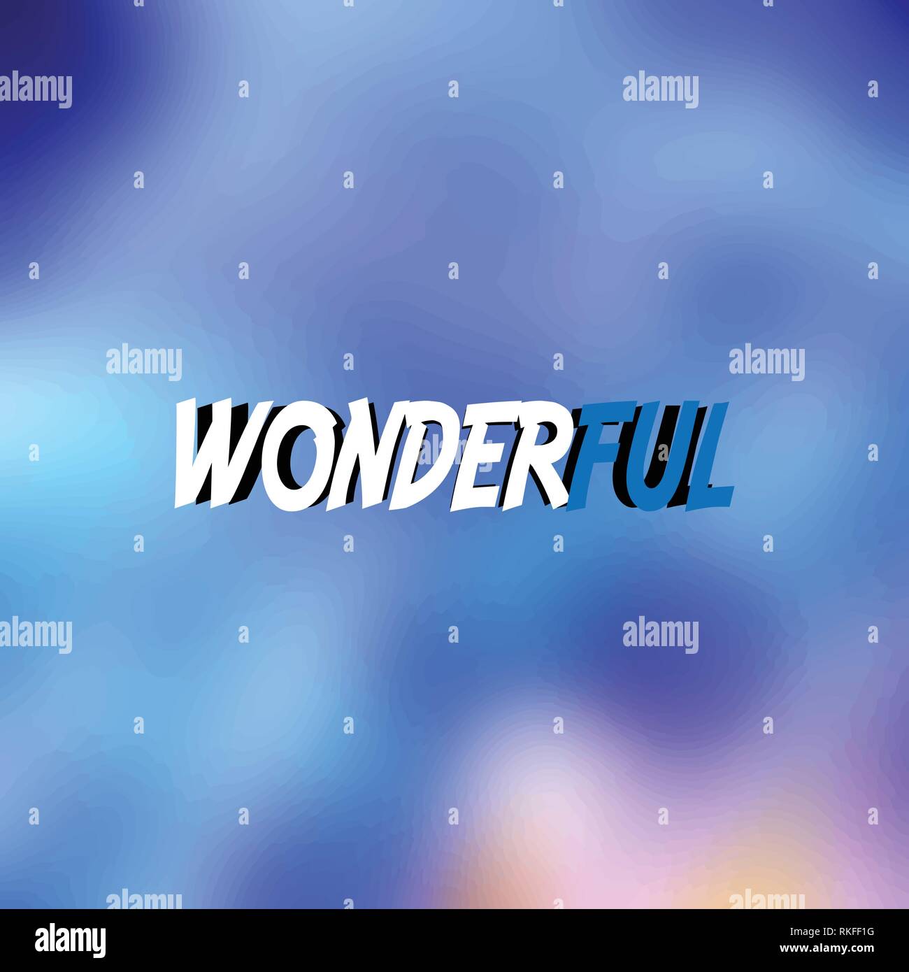 wonderful. Life quote with modern background vector Stock Vector Image ...