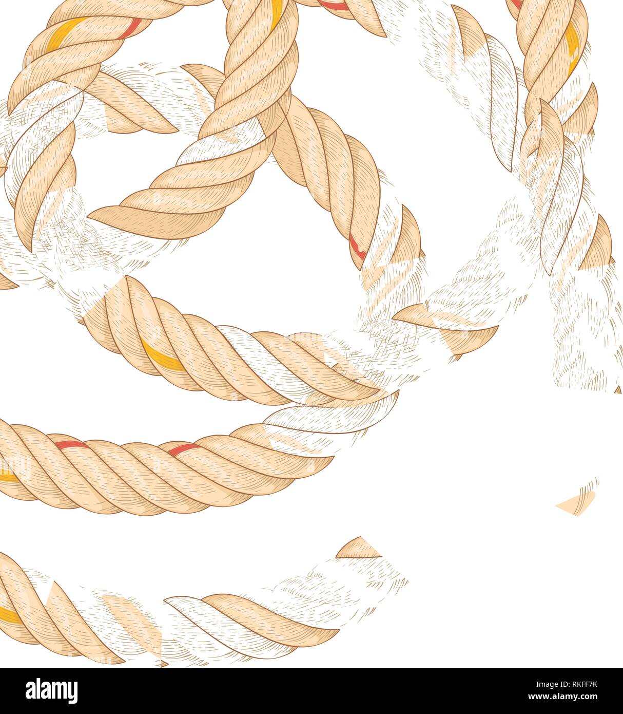 Seamless pattern with rope bending Stock Vector Image & Art - Alamy