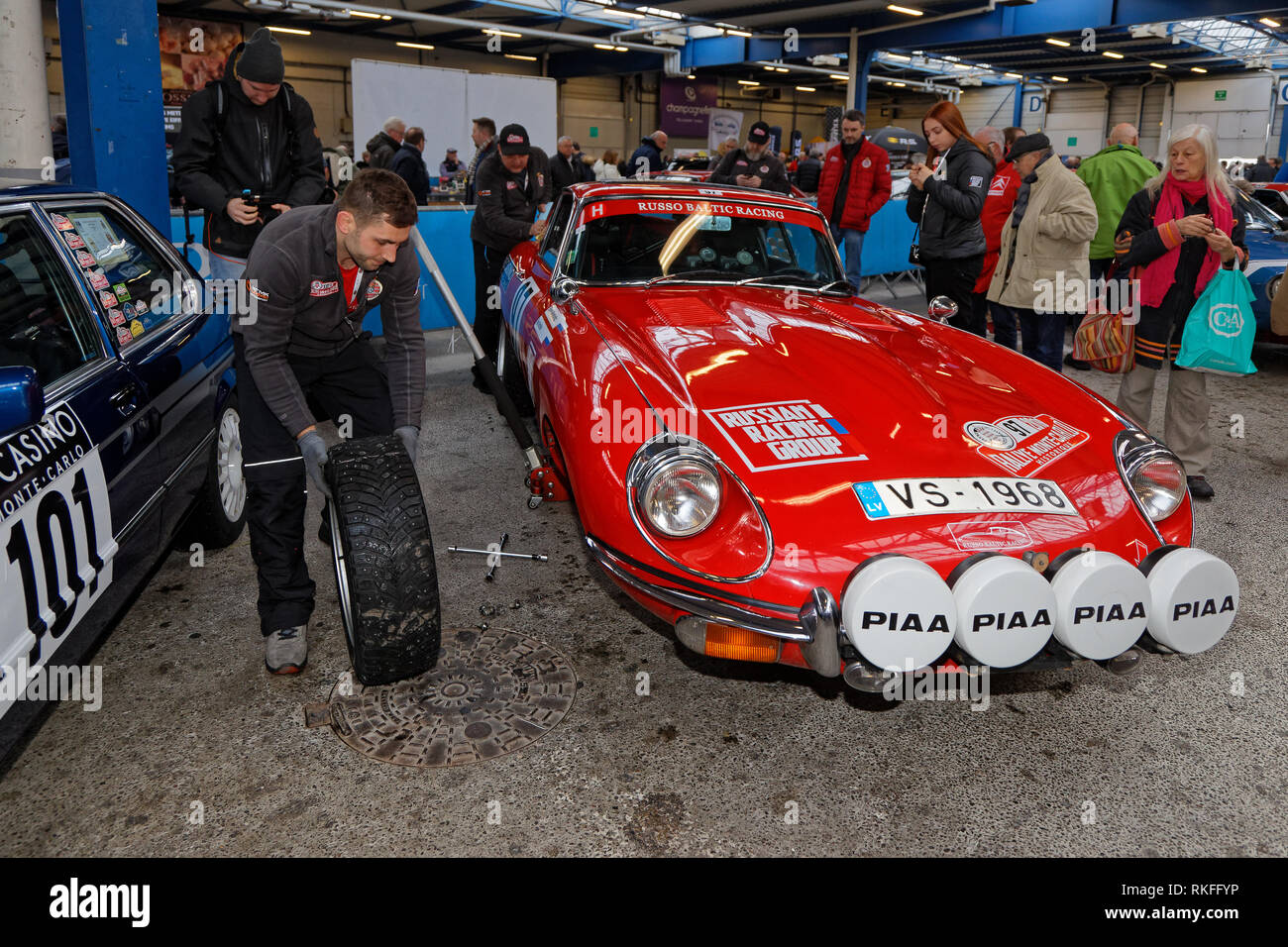 REIMS, FRANCE, February 1, 2019 : Racing cars gather in Parc des ...