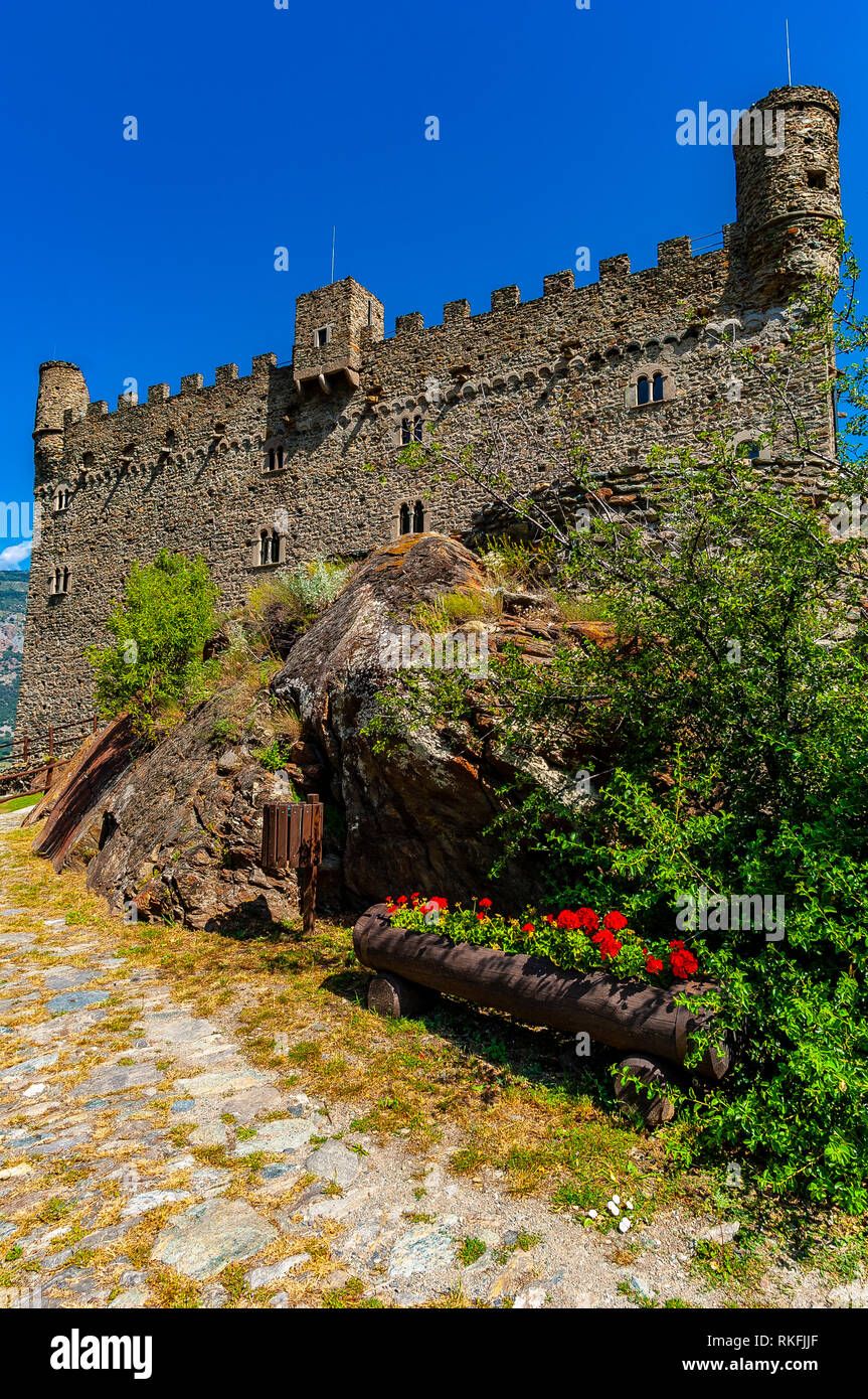 Italy Valle D'Aosta Chatillon Ussel Castle Stock Photo - Alamy