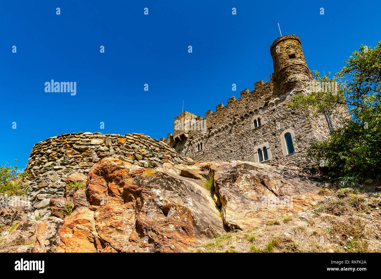 Italy Valle D'Aosta Chatillon Ussel Castle Stock Photo - Alamy