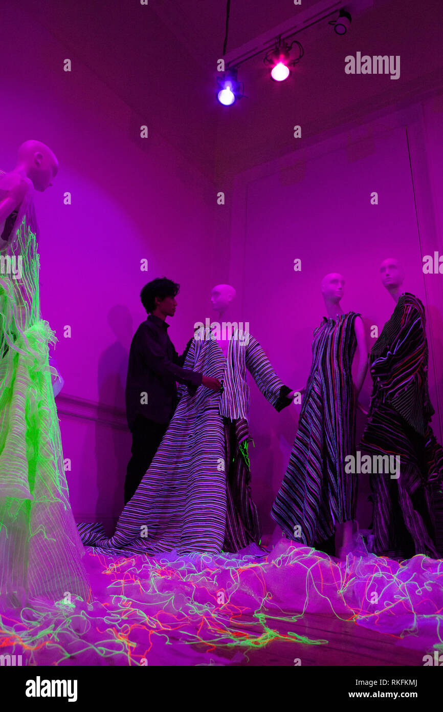 Vietnamese designer Tom Trandt, founder of Moi-Dien, with some of his ...