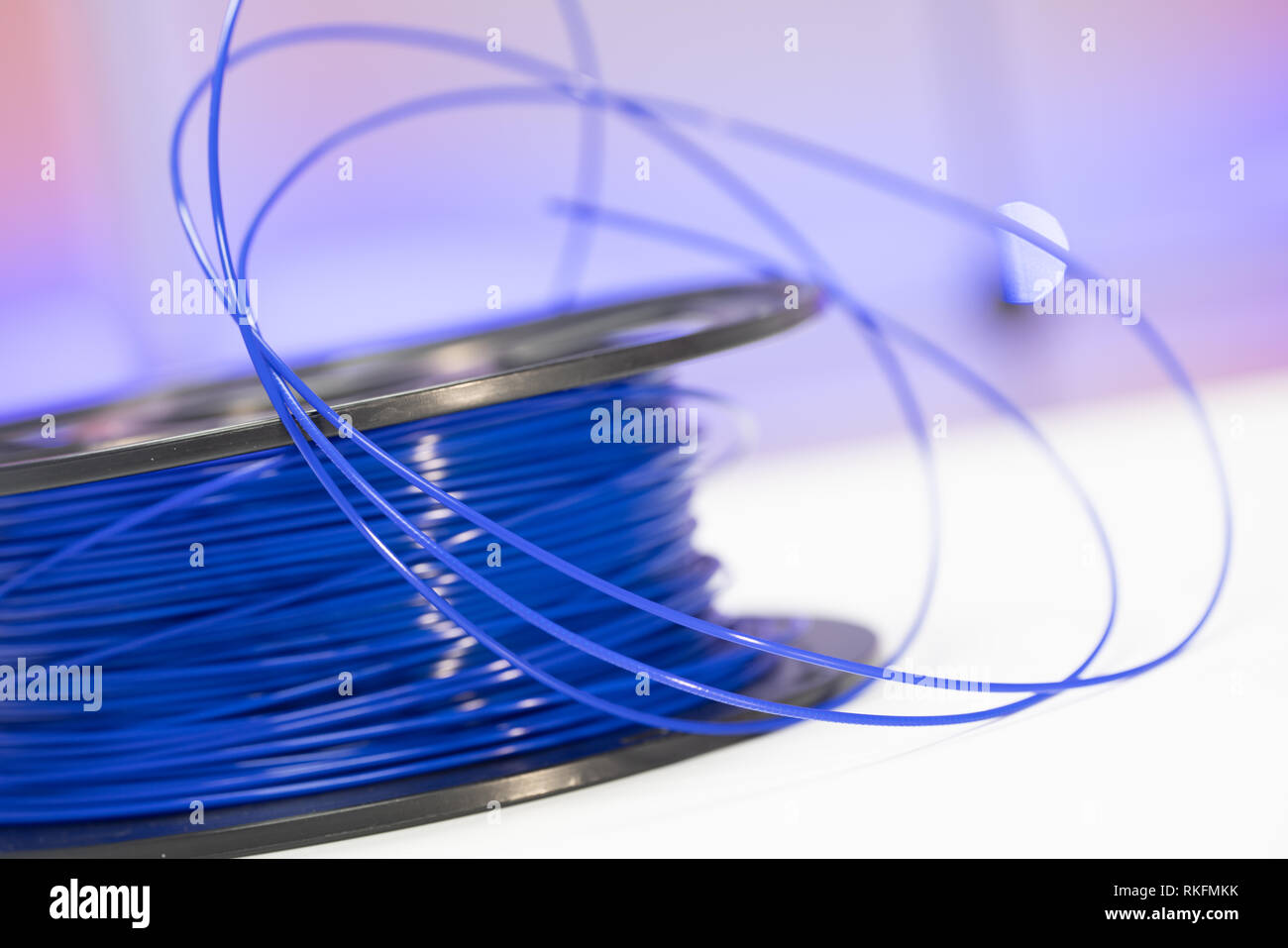Spools of plastic filaments for 3D Printer Stock Photo - Alamy