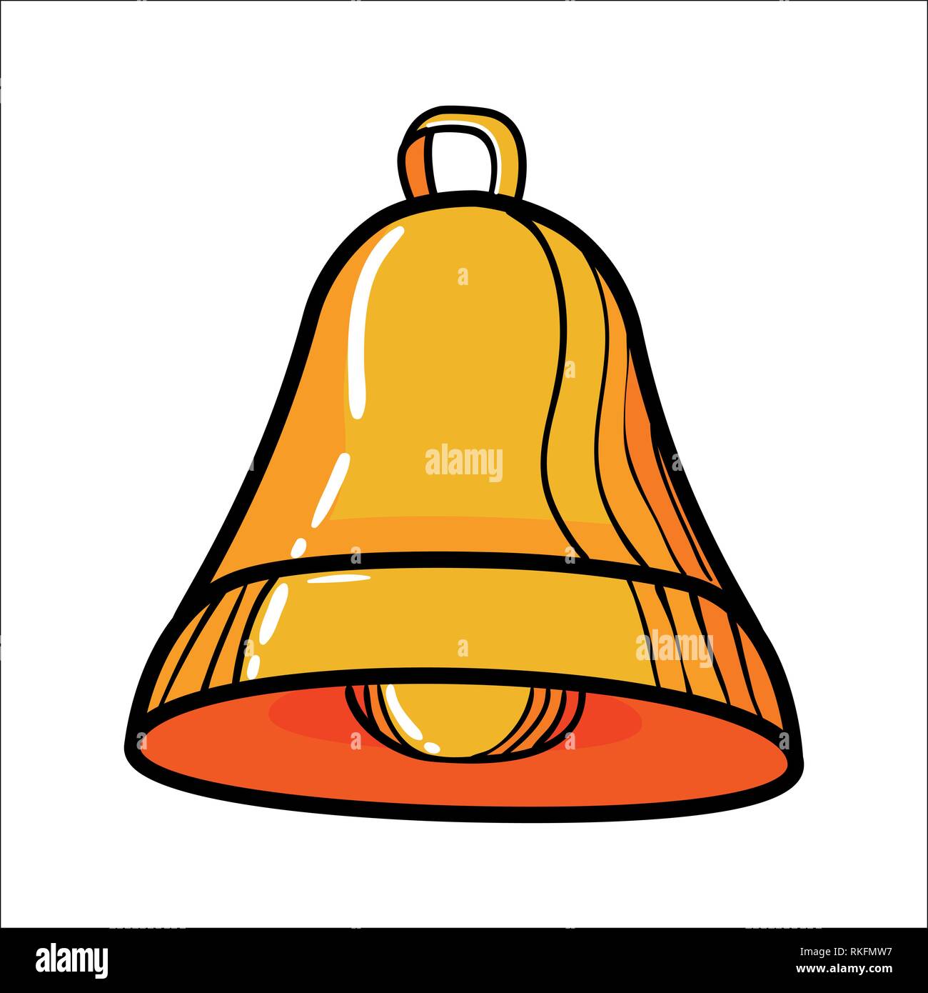 Color Sketch bell on white background. Vector illustration, EPS 10 ...