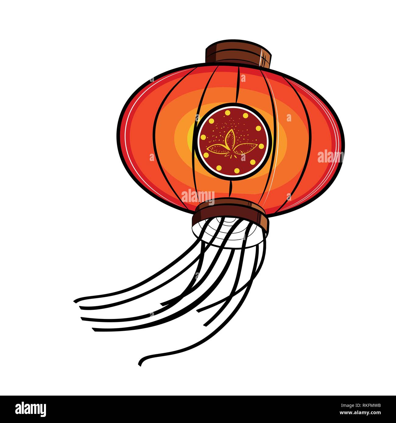 Color Sketch Chinese red lanterns. Vector illustration, EPS 10 Stock ...