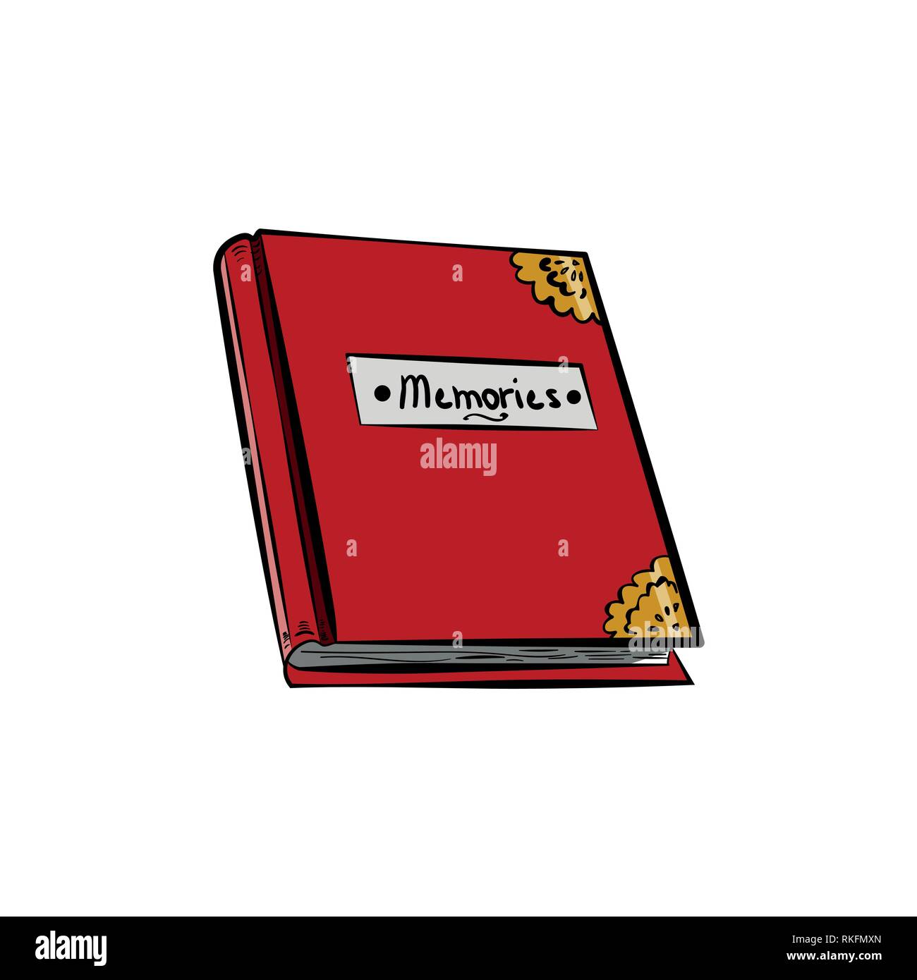 Color Sketch Photoalbum isolated on white background. Vector ...