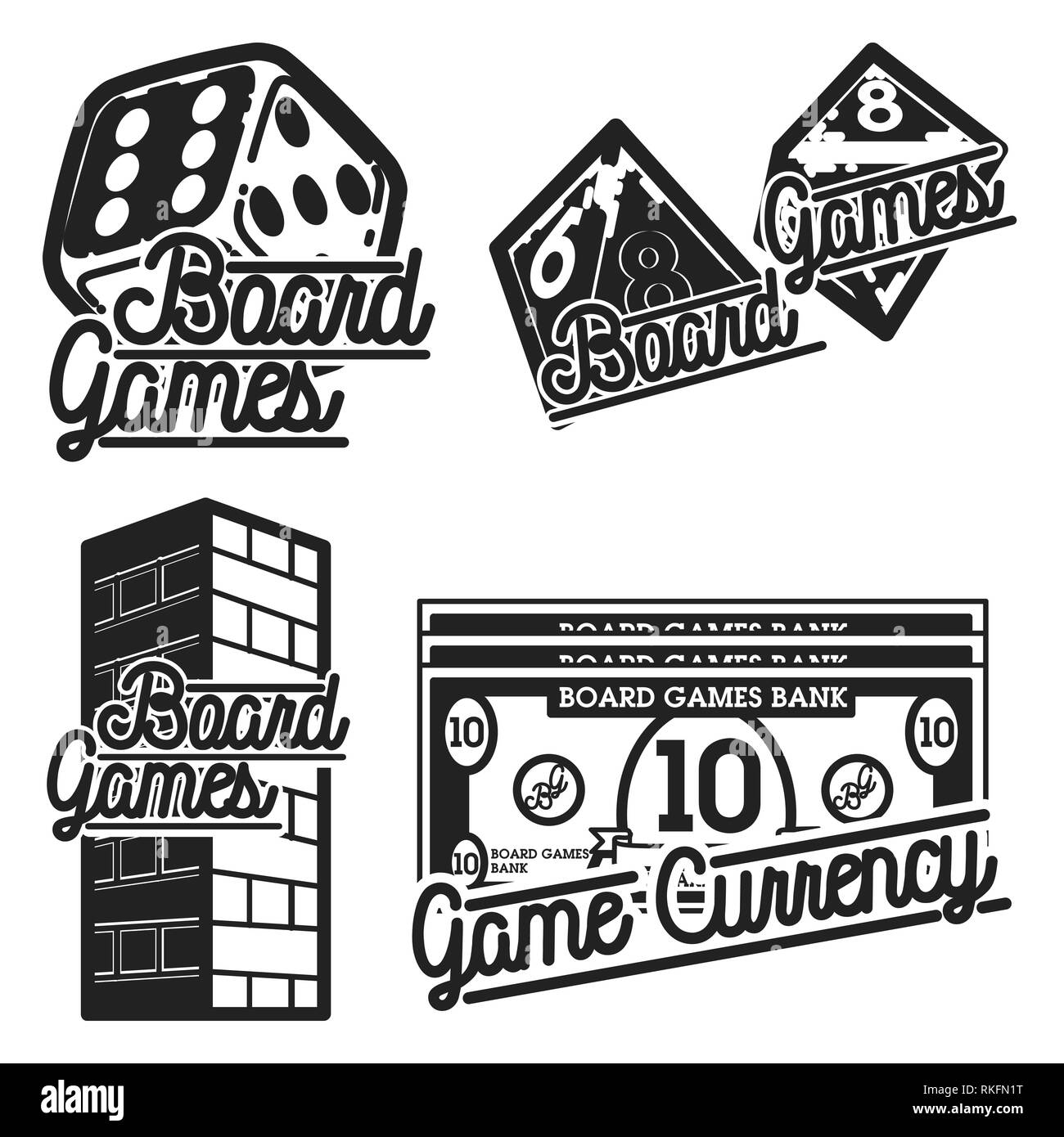 Vintage board games Stock Vector Images - Alamy