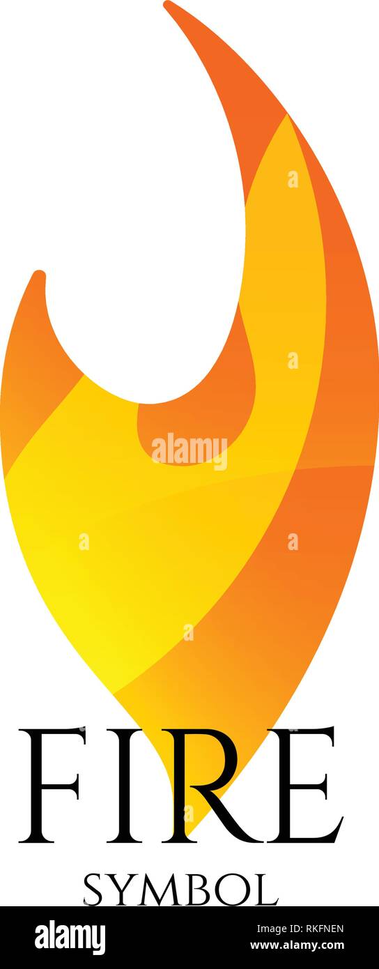 Fire logo vector icon. Conceptual flame symbol Stock Vector Image & Art ...